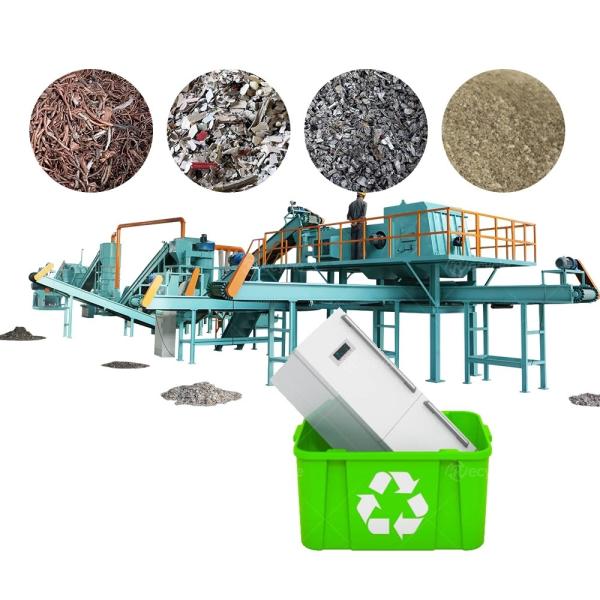 Quality Refrigerator Recycling Sorting Plant , Electronic Waste Refrigerator Shredder for sale