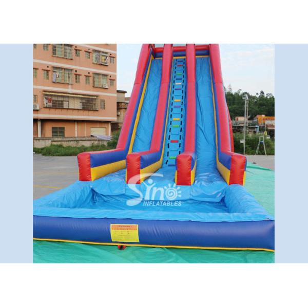 Quality 10m high giant inflatable water slide for adults made of 0.55mm pvc tarpaulin for sale
