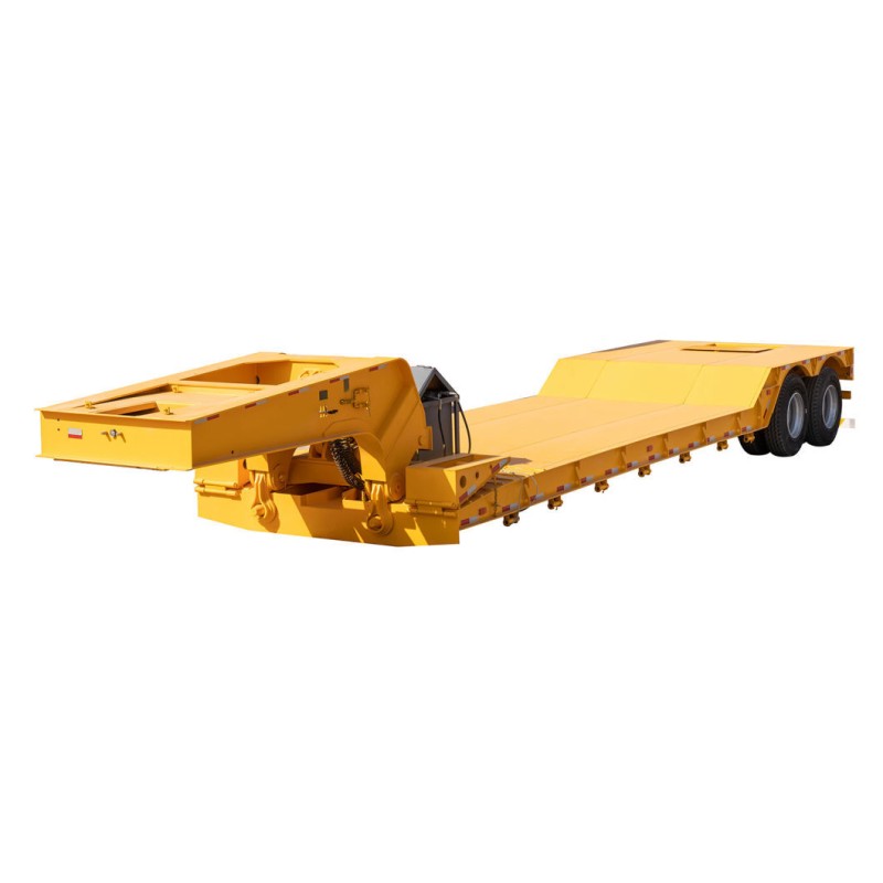 Durable Two-Axle Lowbed Trailer for Construction Equipment