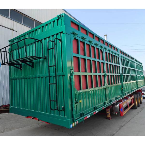 Quality 4 Axles 50/60tons Fence Trailer Dry Cargo Semi Trailer with Jost or Fuwa Landing Gear for sale