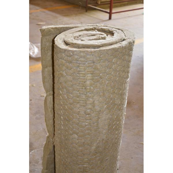 Quality Rockwool thermal Insulation Blanket , Mineral Wool Wired Mesh Blanket for sale