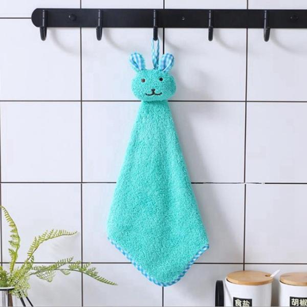 Quality Kids Cartoon Hand Kitchen Towel Napkins With Loop   for sale