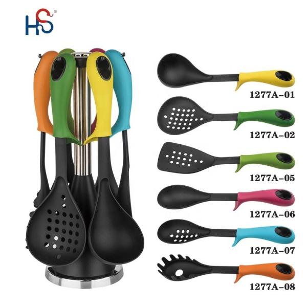 Quality ISO9001/BSCI Certified TPR Handle Silicone Kitchen Utensils Cooking Accessories for sale