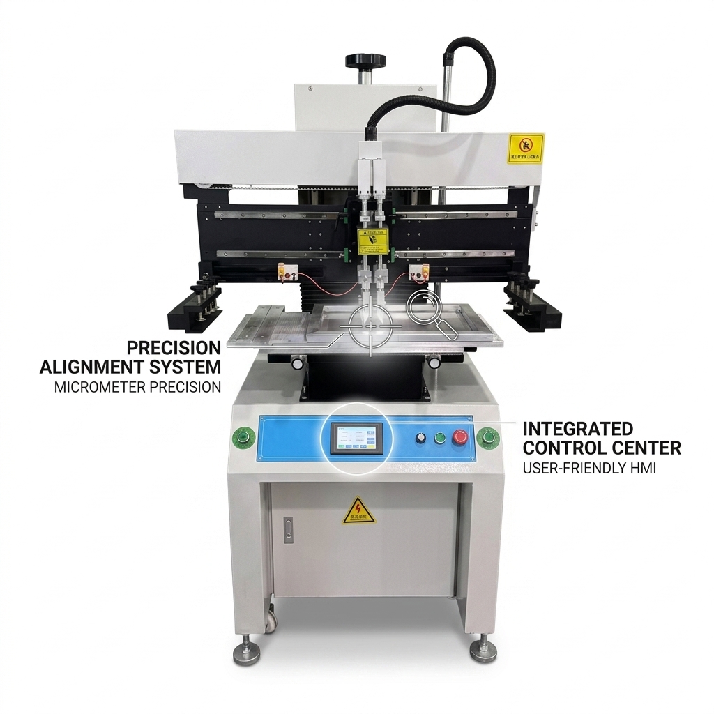 Quality SMT Solder Paste Printer Touch Screen PLC Control Fault Diagnosis PCB Assembly for sale