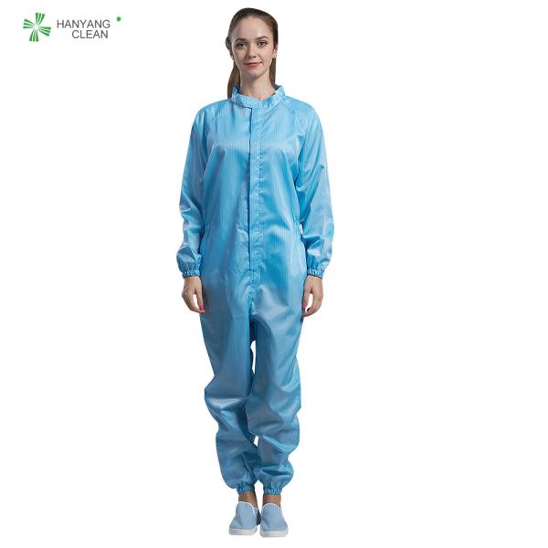 Quality Pharmaceutical industry cleanroom anti static esd coverall jumpsuit autoclavable for sale
