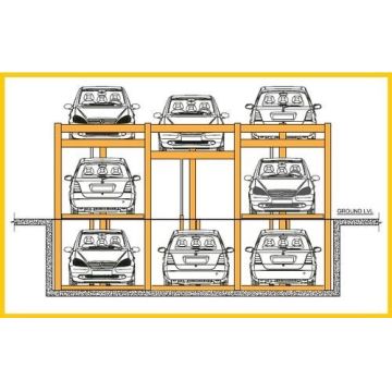 Quality Sensor Hydraulic Car Parking System 12m/Min Triple Stack Automated Garage for sale