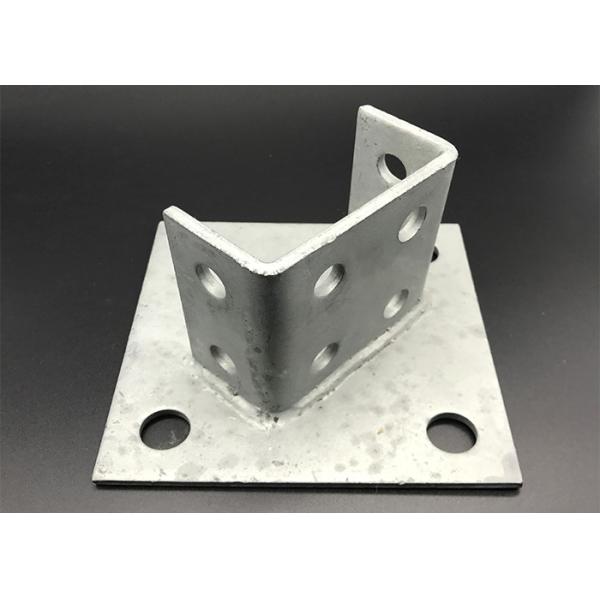 Quality Stainless 304 Steel Post Base Plate Strut Channel Fitting BS ASTM Electrogalvani for sale
