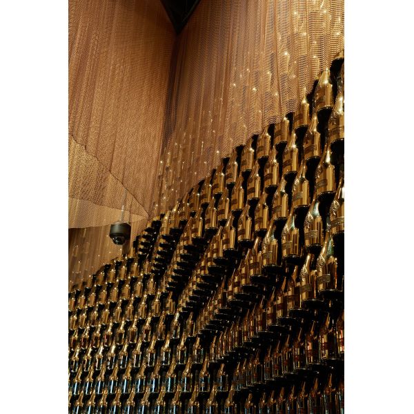 Quality Anodized Oxidation Woven Metal Wire Mesh Drapery With Rails / Other Accessories for sale