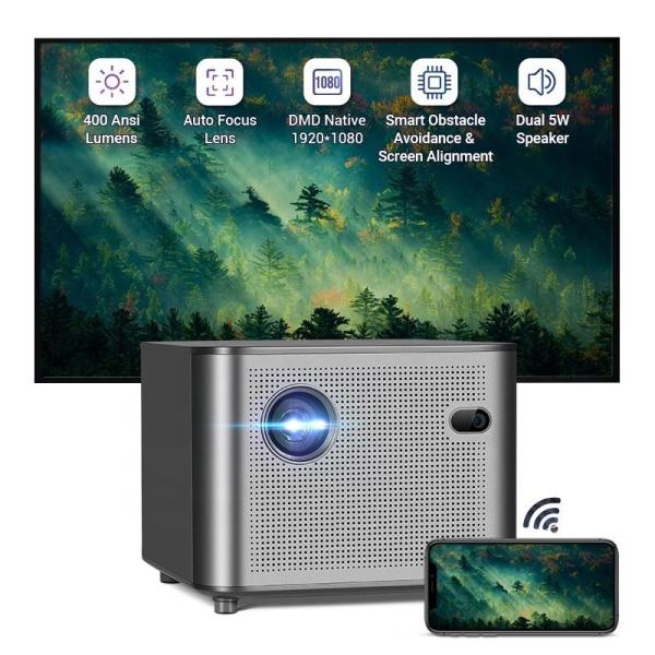 Quality 4K WiFi Portable TV Projector Bluetooth Mini Projector Game Projection 400 ANSI for sale