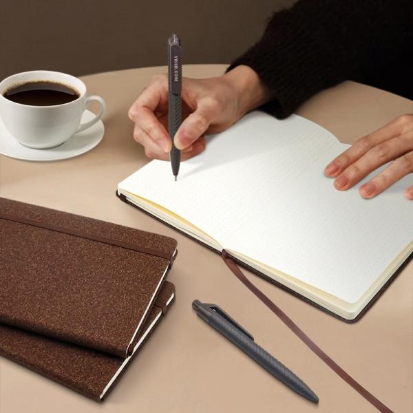 Quality Sustainable Office Essential Coffee Ground Notebook With Embossing Logo for sale