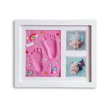 Quality Ornament Keepsake Picture Frame 28X23CM Handprint and Footprint Frame Kit for sale