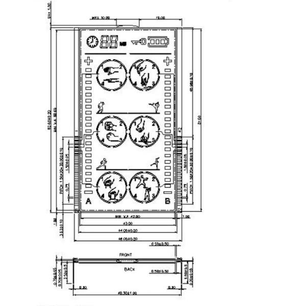 Quality VDD 2.8V HTN Positive Transmissive LCD Display For Medical Treatment Control for sale