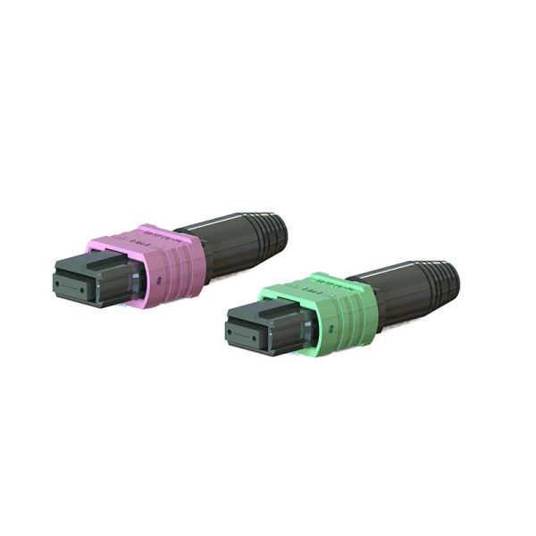 Quality FTTH Mini Housing MPO Connector 5.0mm round boot 12 24 core OM3 connector fibre for sale