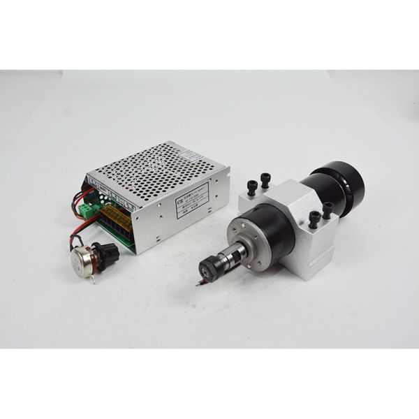 Quality 0.5kw Clamps Air Cooled Spindle Motor Kit ER11 Chuck Power Supply Speed Governor for sale