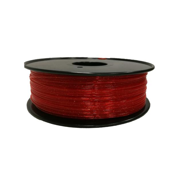 Quality Flexible 3D Printer Filament Twinkling 3mm 1.75mm Red Filament 1.3Kg / Roll for sale