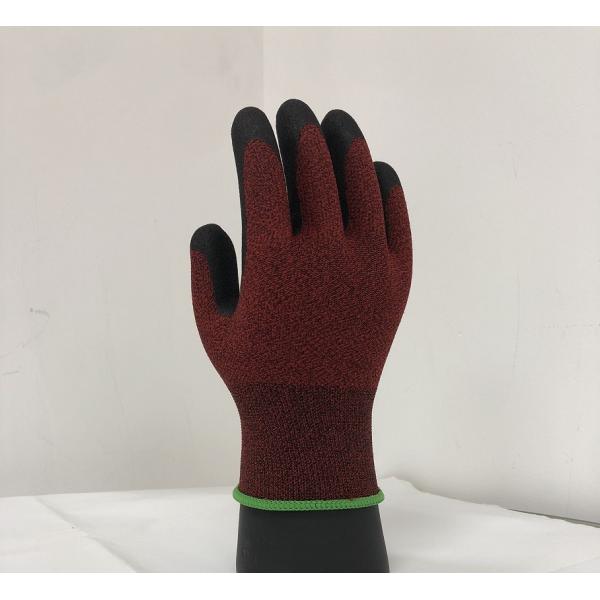 Quality 15 Gauge Utility Firm Grip Mining Black Nitrile Gloves for sale