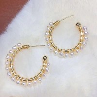 Quality Temperament Fashion Pearl Small Earrings Women Allergy Resistant Sterling Silver for sale