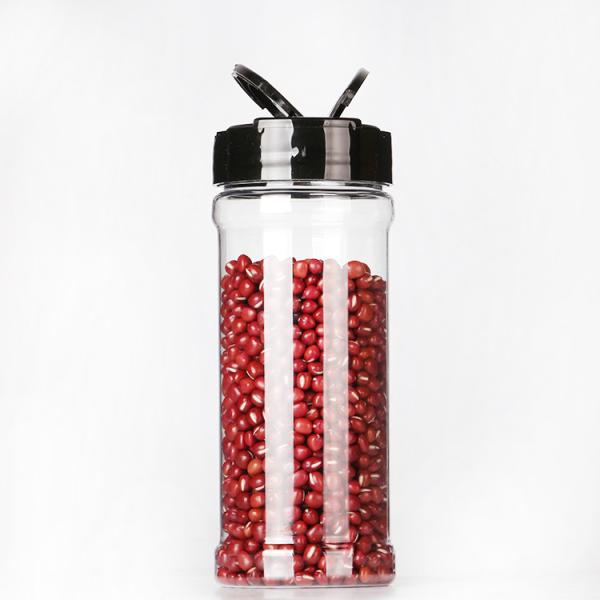 Quality Cylinder 200ml Clear Plastic Jars For Spice Kitchen Organizer for sale