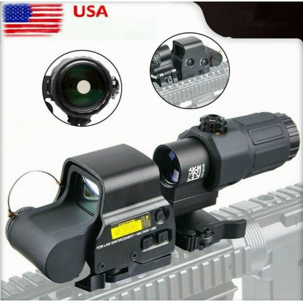 Quality G33 3x Magnifier Tactical Holographic Sight 558 Hunting Red Dot Sight W/QD Mount for sale