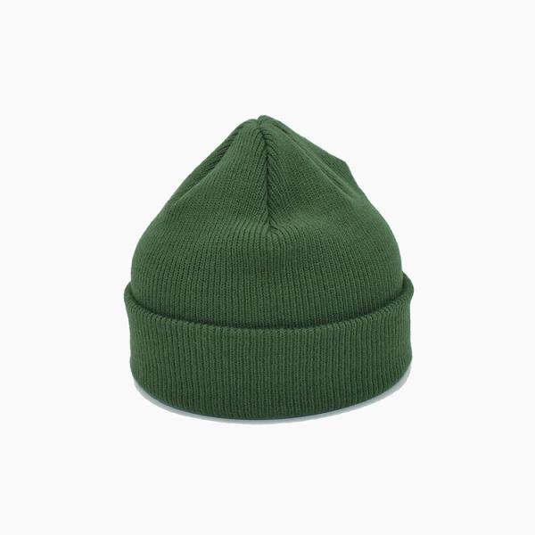 Quality OEM Unique Green Knit Beanie Hats With Embroidery Pattern for sale