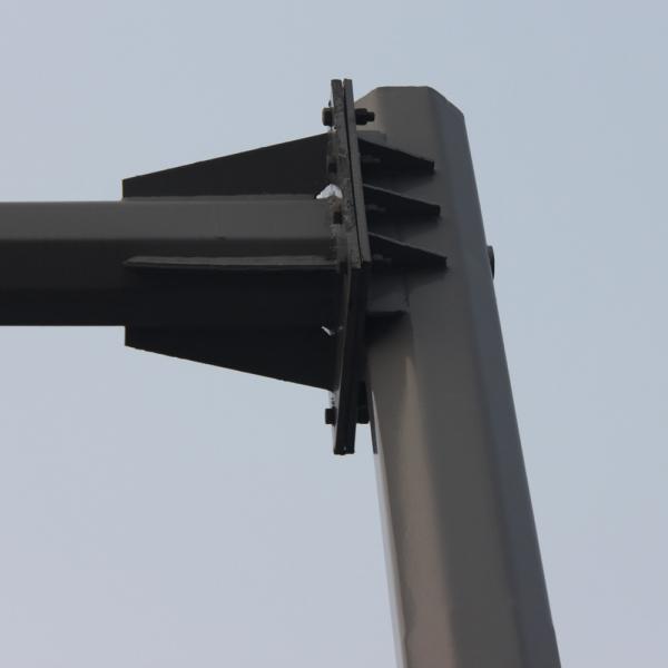 Quality 6.8M Galvanized Outdoor Security Camera Pole , Q235 3m CCTV Pole for sale
