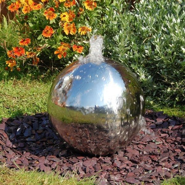 Quality Stainless Steel Sphere Water Feature Mirror Polished With Rotating Ball for sale