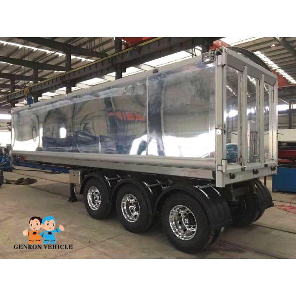 Quality Tipping Truck Aluminum Alloy 37m3 Dump Semi Trailers for sale