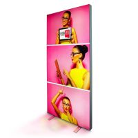 Quality 3MX2.4M Portable Fabric Light Box Frame Trade Show Fabric Wall For Event 110g for sale