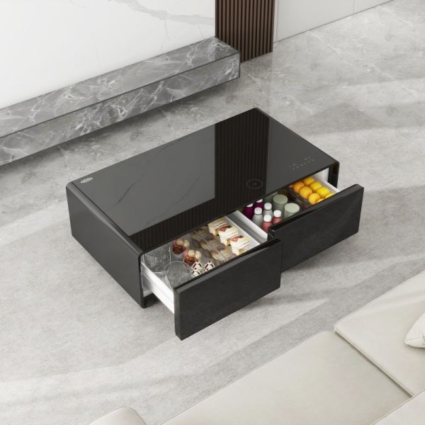 Quality Stylish Morden Simple Style Coffee Table with Music Player and Fridge Freezer for sale