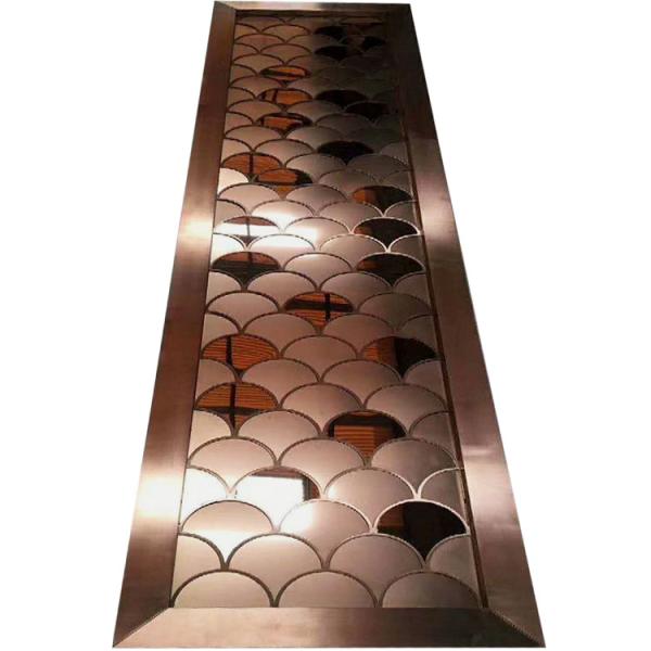 Quality Classic Bronze Room Divider Copper Etched Metal Wall Partitions for sale