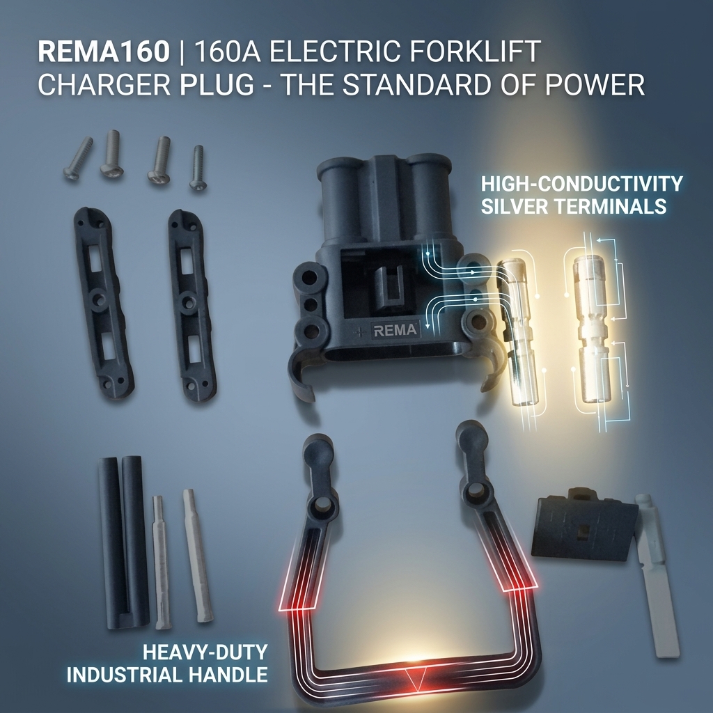 Quality REMA160 160A Electric Forklift Charger Plug, T2 Silver-Plated Battery Power for sale