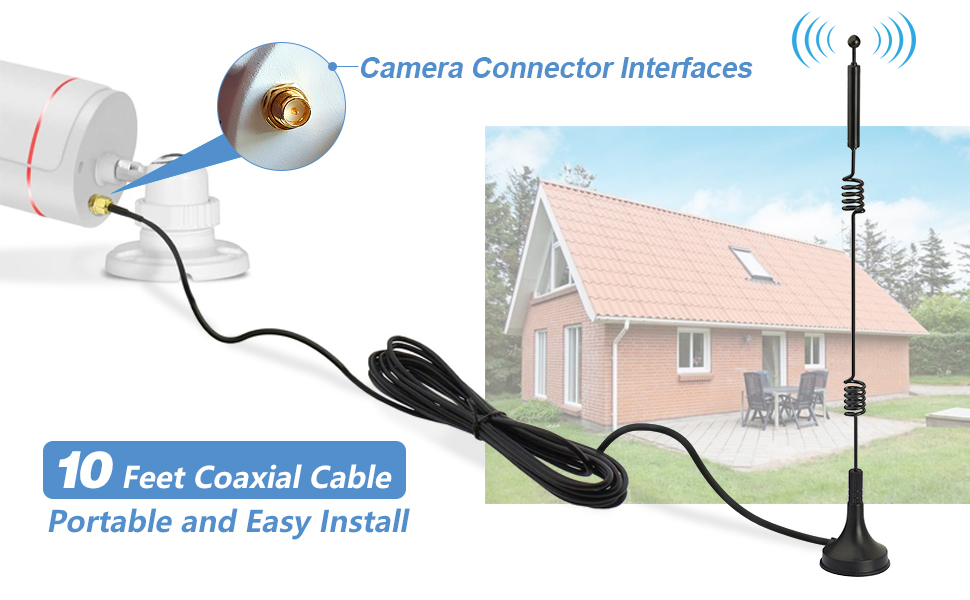 rp-sma wifi security camera antenna for zmodo anran amcrest wireless camera antenna