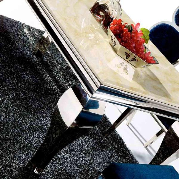 Quality European Silver Wedding Banquet Tables 150X90X75 Dining Room Table for sale