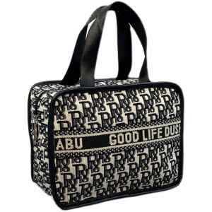 Quality Amazon Cotton Fabric With Lining 210D Makeup Storage Case For Travel for sale