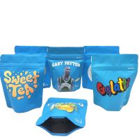 Quality 120g Digital Printed Stand Up Pouches OEM 3 Side Seal Flat Pouch for sale