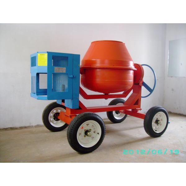 Quality 4 Wheel Manual Tipping Mini Diesel Concrete Mixer with 350 Liters Drum for sale