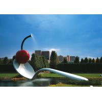 Quality Large Painted Spoon Sculpture Stainless Steel Water Feature Unique Design for sale