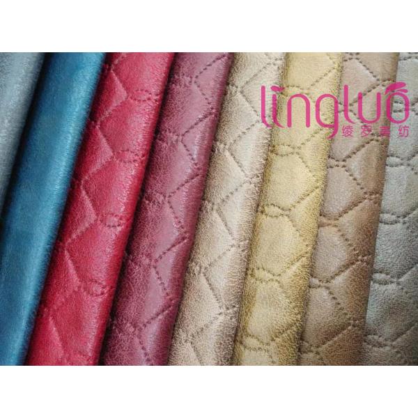 Quality Ultrasonic wave suede fabric for sale New design soft touch Tech Cloth Cover for sale