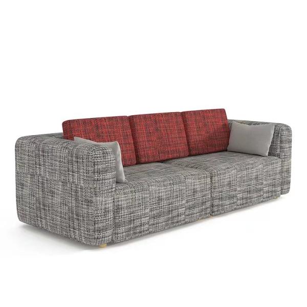 Quality Luxury Hotel Lobby Furniture Combination Fabric Velvet Sectional Sofa for sale