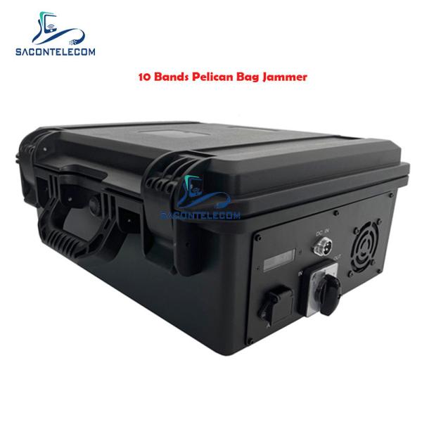 Quality Adjustable Luggage Manpack Jammer 5G 10 Bands Rj485 90w for sale
