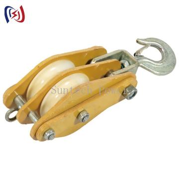 Quality MC Nylon Sheave 100KN Conductor Stringing Blocks for sale