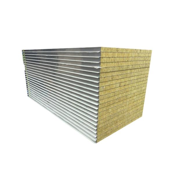 Quality Soundproof Thermal Insulation Wall Rock Wool Sandwich Panel Metal Building for sale