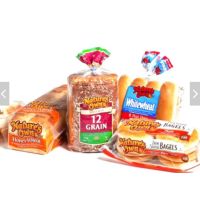 Quality Clear Plastic Bread Bag With Flat Handle For Bakery Packaging for sale