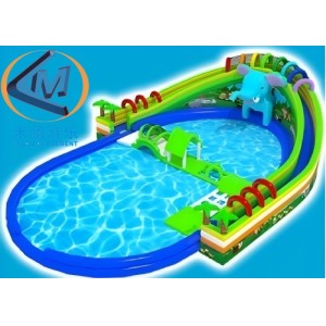 Quality Inflatable Water Park Equipment Children Water Slide Pool Park for sale