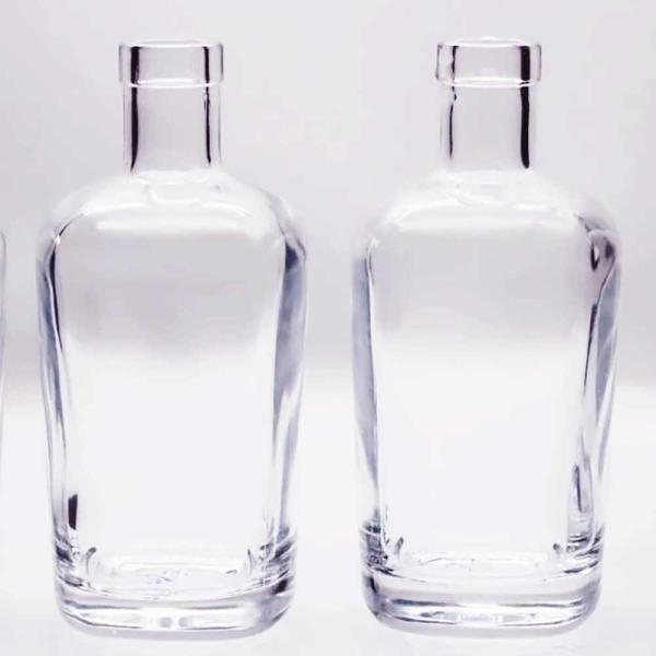 Quality T Top Cork 375ml Mini Spirit Bottle 175MM Heavy Base Widow Frosting for sale