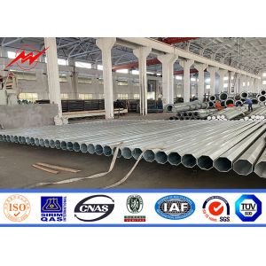 Quality 60ft 1280kg Electric Power Pole With Base , Customized Color Steel Utility Poles for sale