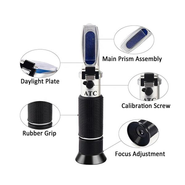 Quality 0-40% Brix Alcohol 0-25% Wine Sugar Refractometer OEM/ODM Dual Scale Portable for sale