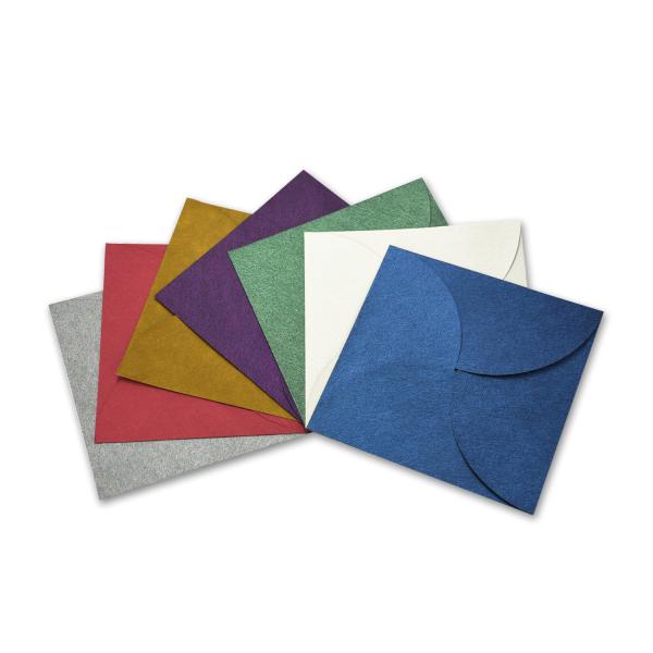 Quality Gift Envelope Foil Stamp Logo Printing A4 Invitation Blue Pearlescent Paper for sale