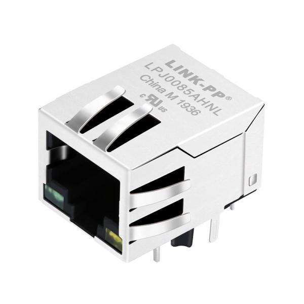 Quality LPJ0085AHNL Rj45 Modular Jack With Magnetics , 1x10/100Mbps IEEE 802.3af PoE for sale