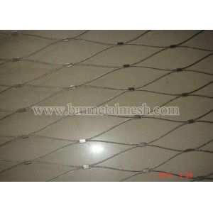 Quality 150x150 Stainless Steel Security Bag Animal Enclosure Wire Mesh SS Ferrule Rope Cable Mesh for sale